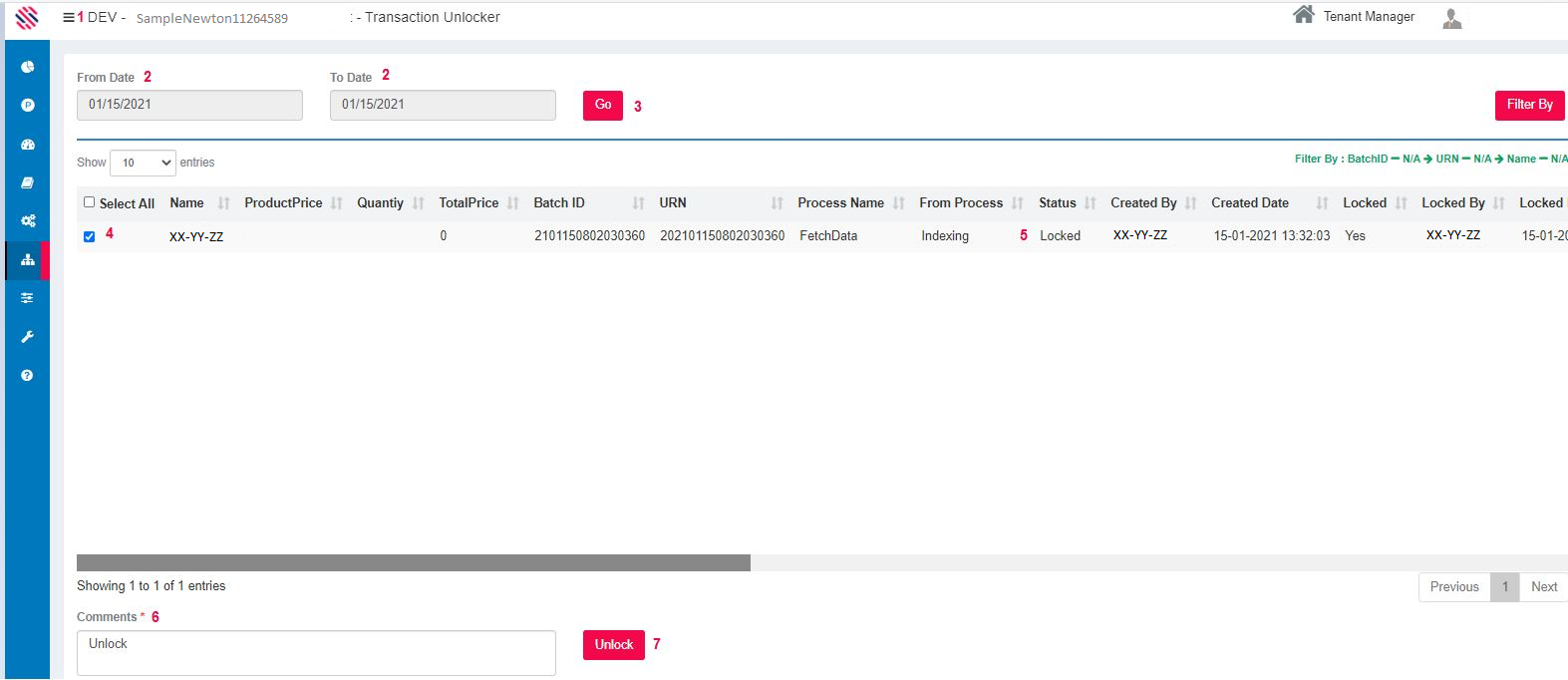 How to unlock a transaction? | Robility Docs